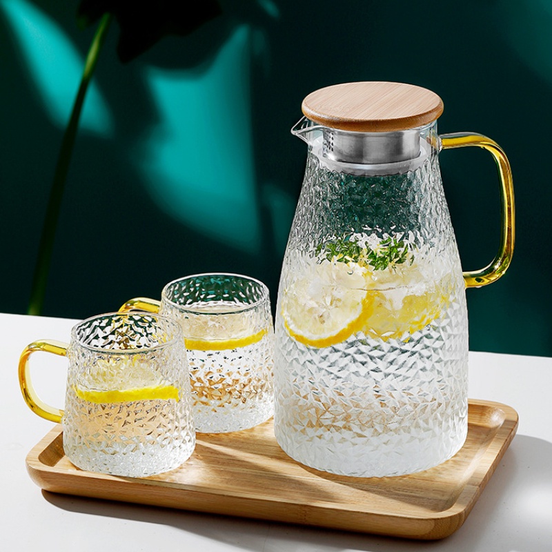 Glass Cold Kettle 2 Liter Large-Capacity Water Pots for Coffee Juice ...