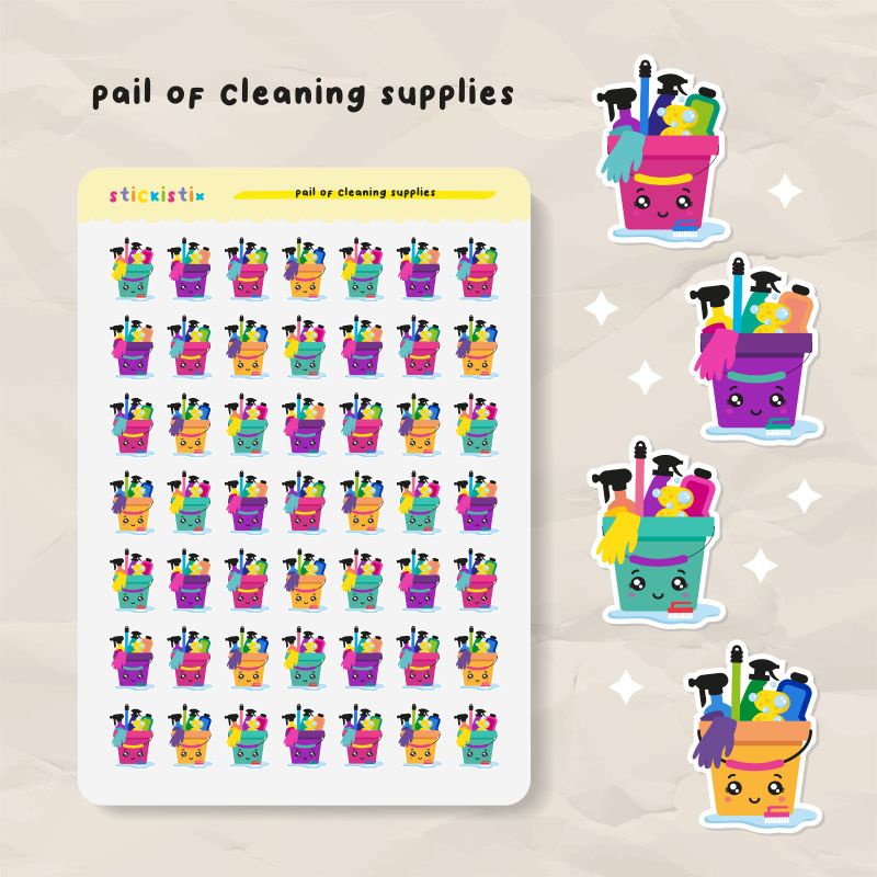 Clean-up/Chores Stickers | Scrapbooking | Planner | Diary | Notebook ...