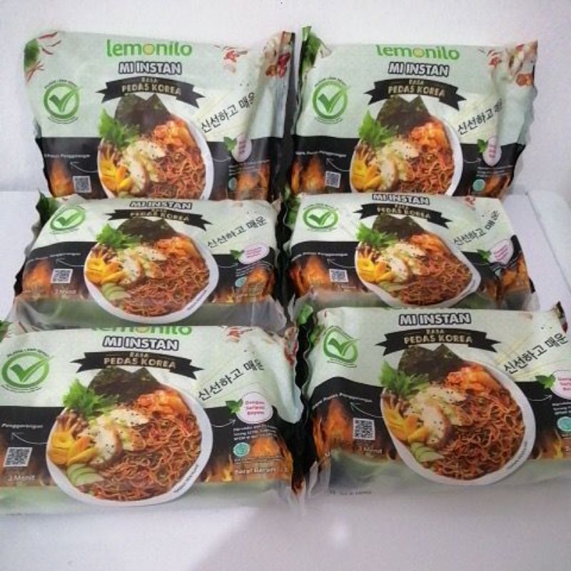 (Bundle of 6 packets) Lemonilo rasa pedas korea-lemonilo spicy korean ...