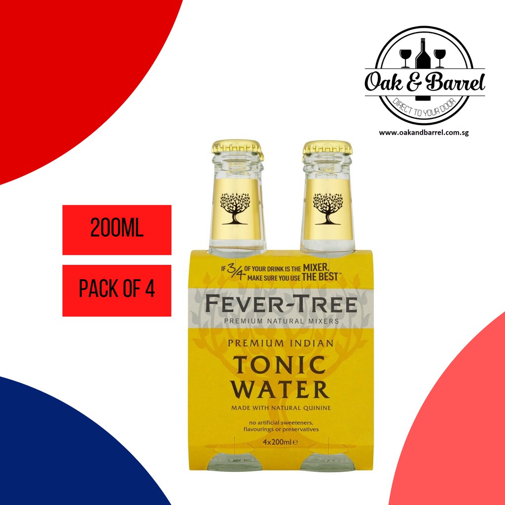 (Pack of 4) Fever Tree Premium Indian Tonic Water 200ml | Shopee Singapore