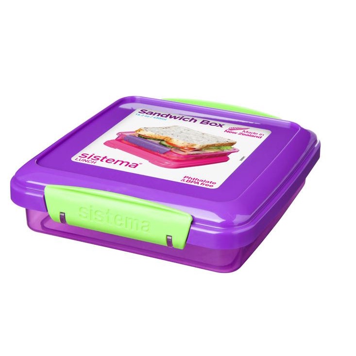 Sistema Sandwich Lunch Box, Food Container 450ml | Shopee Singapore