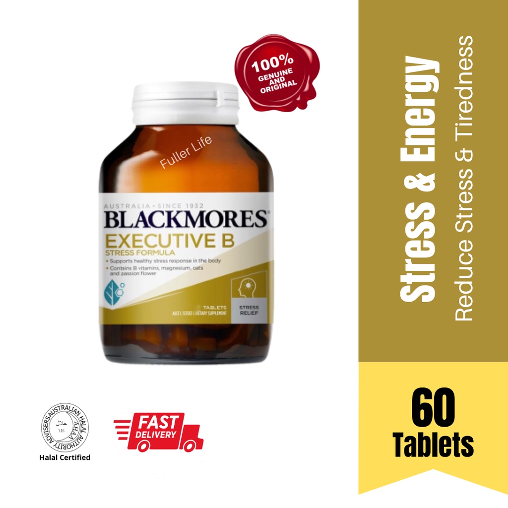 BLACKMORES Executive B | Reduces Stress and Tiredness (60s) | Shopee ...