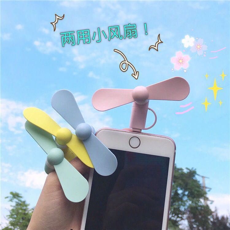 USB Fan Flexible Mobile Phone Mini Fan Removable for Android IOS Type-C ...