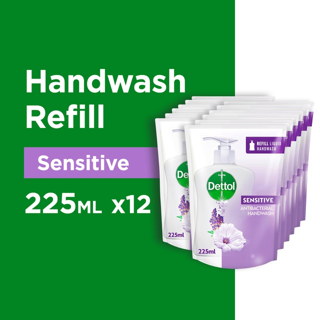 [Carton of 12] Dettol Anti-Bacterial Hand Wash -Sensitive - Refill ...