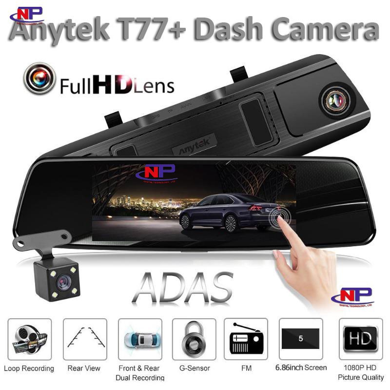 Anytek T77 + Dashcam With Two Front And Back Eyes Full HD 1920x1080P ...
