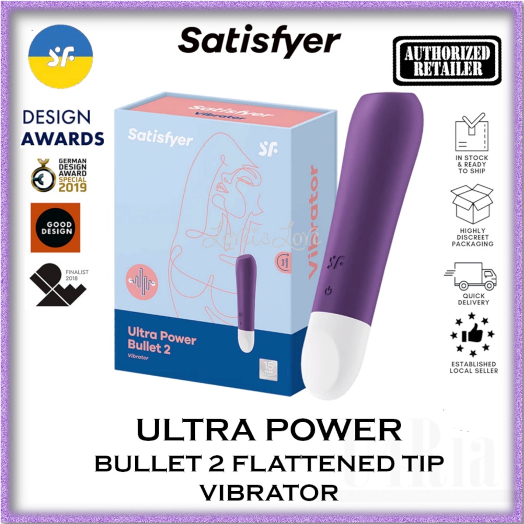 Satisfyer Ultra Power Bullet 2 Flattened Tip Vibrator Violet ...