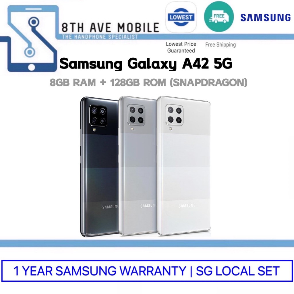 Samsung Galaxy A42 5G 8GB RAM + 128GB ROM (Snapdragon) | 1 Year Samsung ...