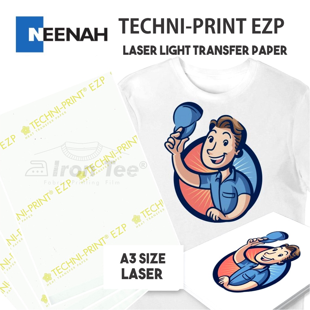 Heat Transfer Paper- A4/ A3 size- For Laser Printer & Light Colour T ...
