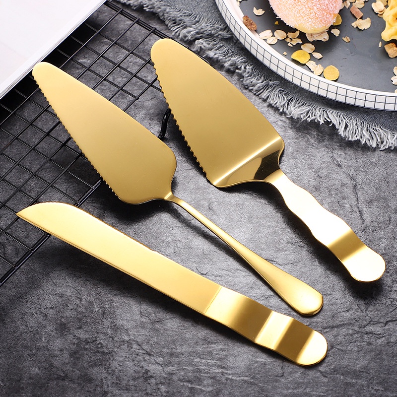 Gold Cake Shovel Knife Pie Pizza Cheese Shovel Spatula Server ...