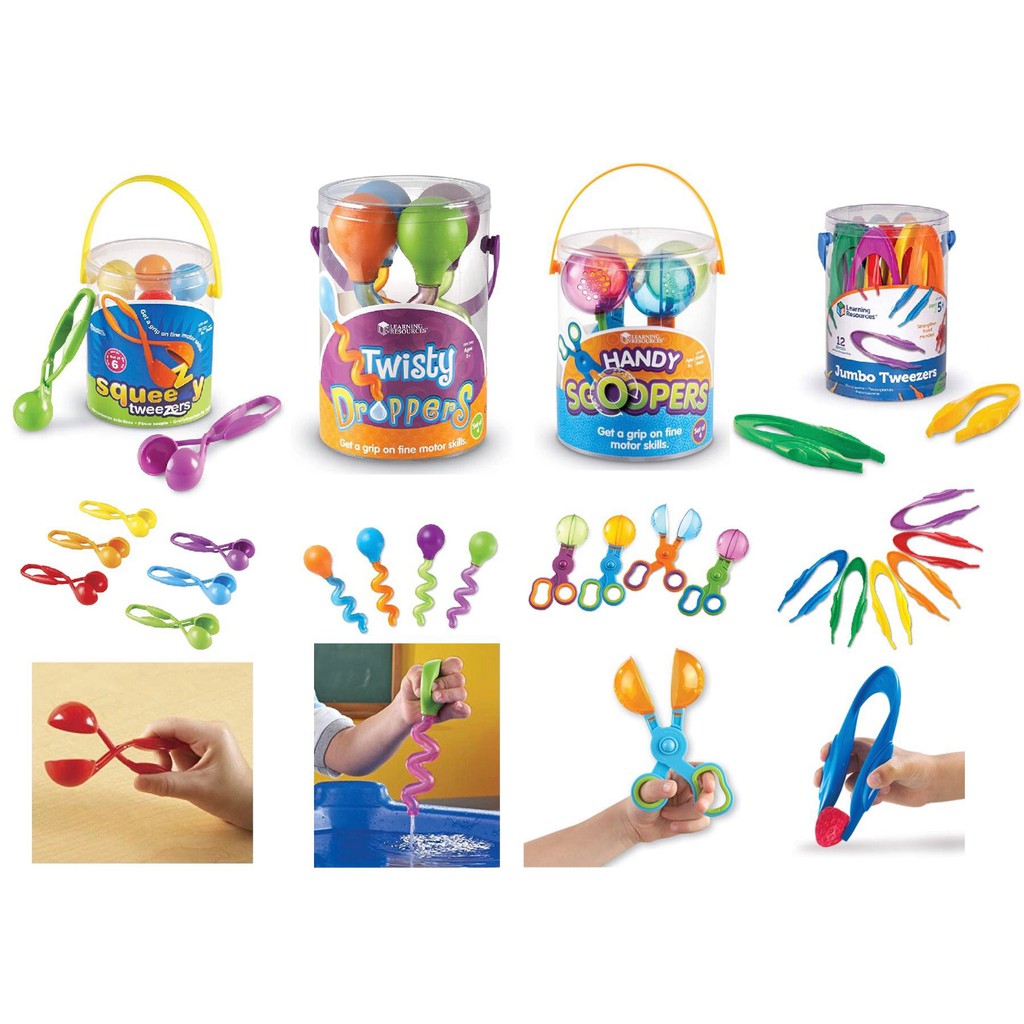 Learning Resources Jumbo Tweezers/ Twisty Droppers/ Squeezy Tweezers ...