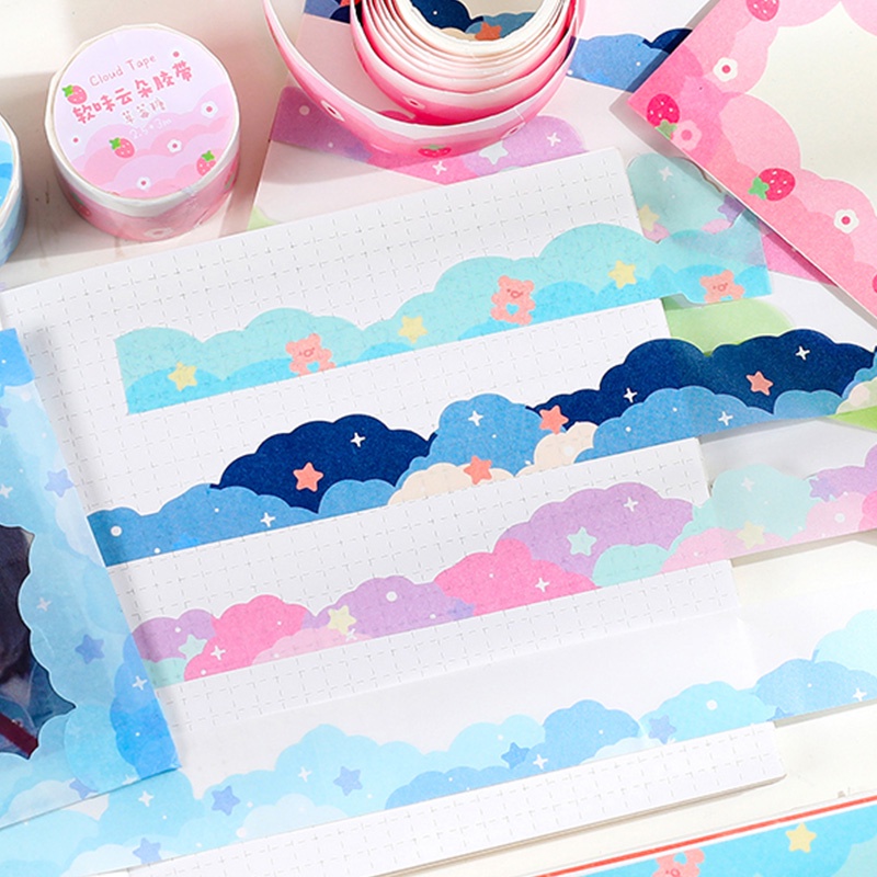 Creative Sweet Candy Series Cloud Wave Washi Stickers Student Diary ...