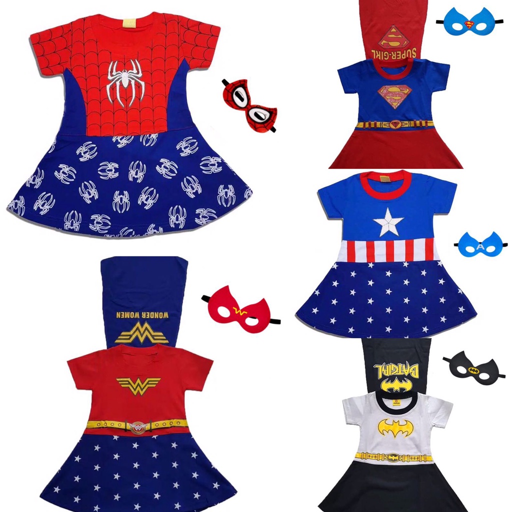 Superhero girls costume superhero dress/ Evepers girls costume/ dress ...
