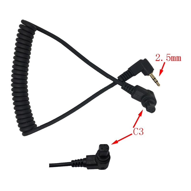 2.5mm Remote Shutter Release Cable Connecting Cord C1 C3 N1 N3 S2 For Canon Nikon Sony Pentax ...