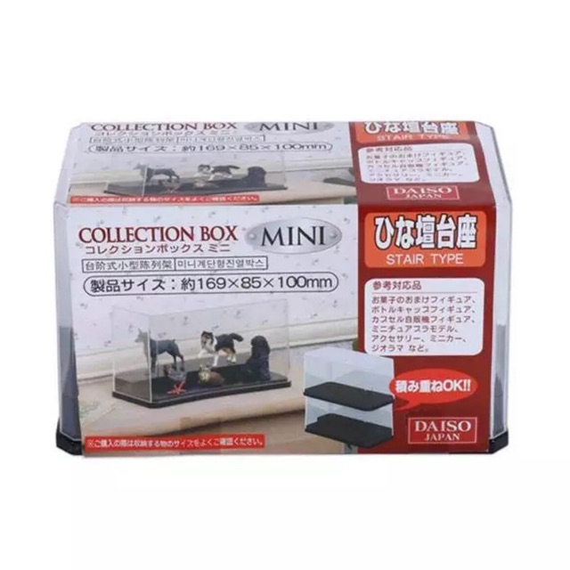 Daiso Collection Box (Stairs/Flat) Transparent Display Box Clear ...