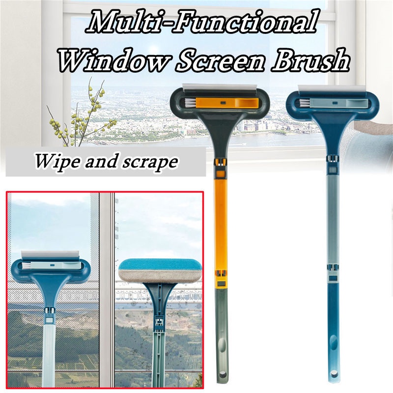 Window Screen Cleaner Brush Detachable Handle Multi-function Glass ...