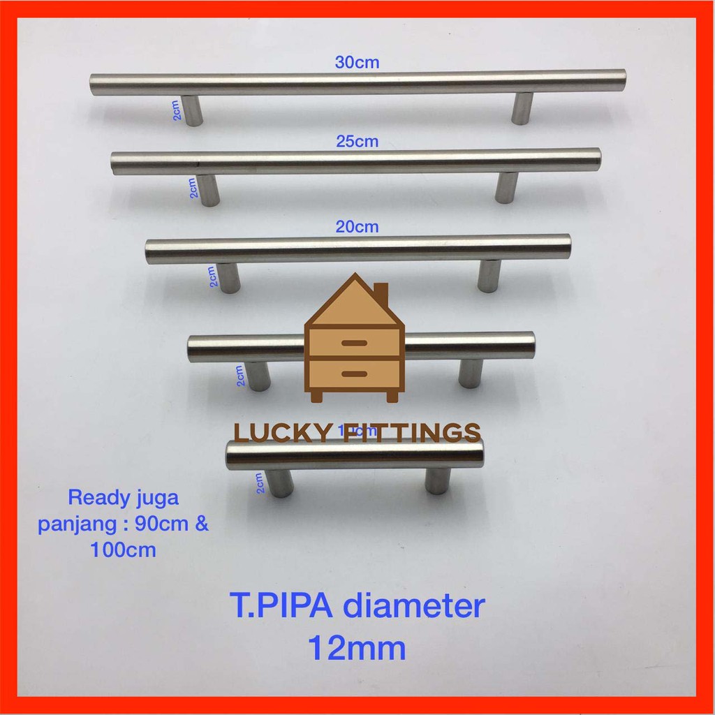 12mm Diameter Stainless Round Pipe Pull/Drawer Cabinet Door Minimalist ...