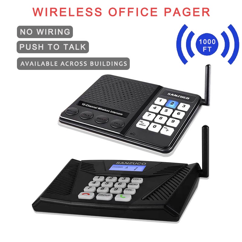 Intercoms Wireless for Home Office 1000FT Long Range , Wireless ...