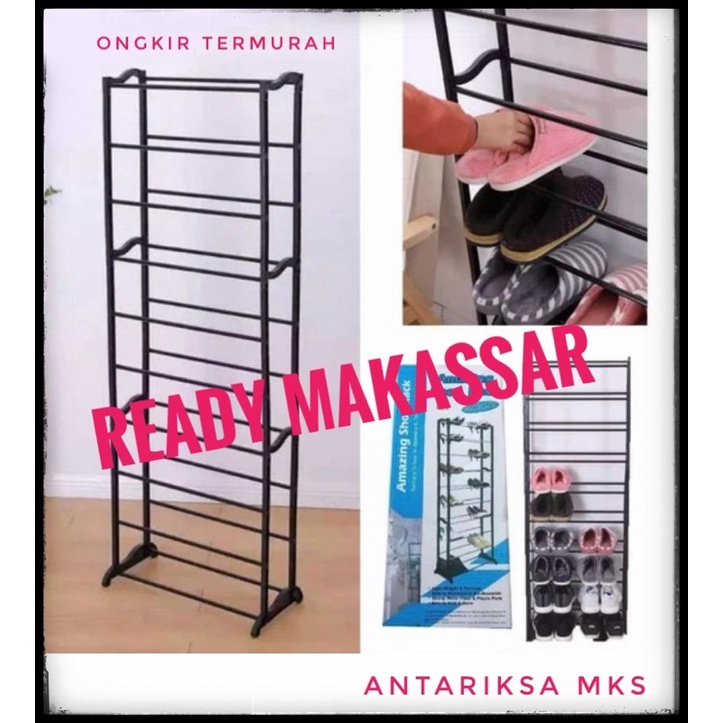 Multipurpose Hijab Shoe Rack Amazing Shoe Rack Non-Cover 10-Tier Shoe ...