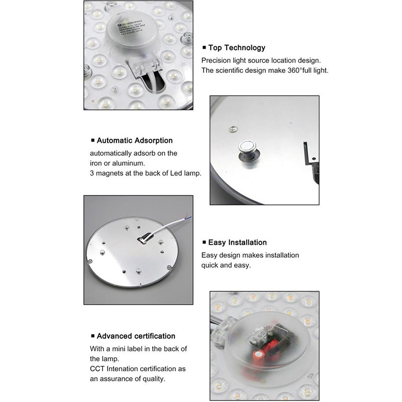 【Free connector】LED Ceiling Light Round Lamp Magnet Light Living Room ...