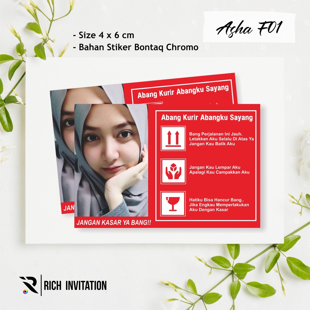 Funny FRAGILE Stickers Don't Be Early ASHA F01 (100pcs) | Shopee Singapore