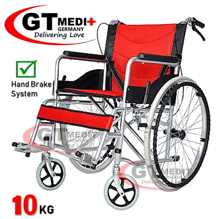 WBIG-P-10 GT MEDIT GERMANY Ultra Lightweight Self Propelled Wheelchair Foldable Travel Wheel ...