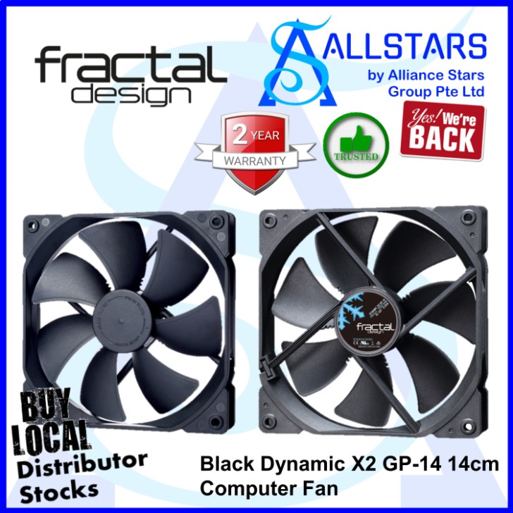 Fractal Design Black Dynamic X2 GP-14 14cm Computer Fan (FD-FAN-DYN-X2 ...