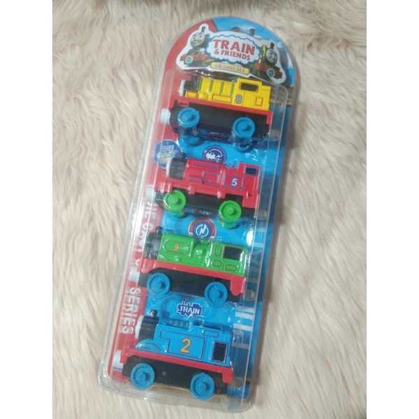 Thomas and Friends Magnet Pull Back Train Die Cast Set ( 4in1 Train Set ...