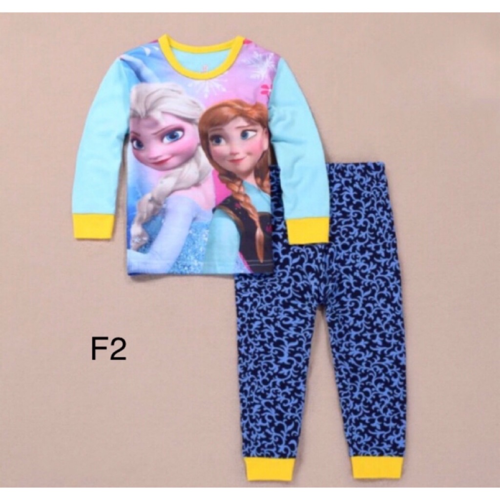 Frozen pyjamas set Elsa Anna Pyjamas set ( 5 designs) | Shopee Singapore