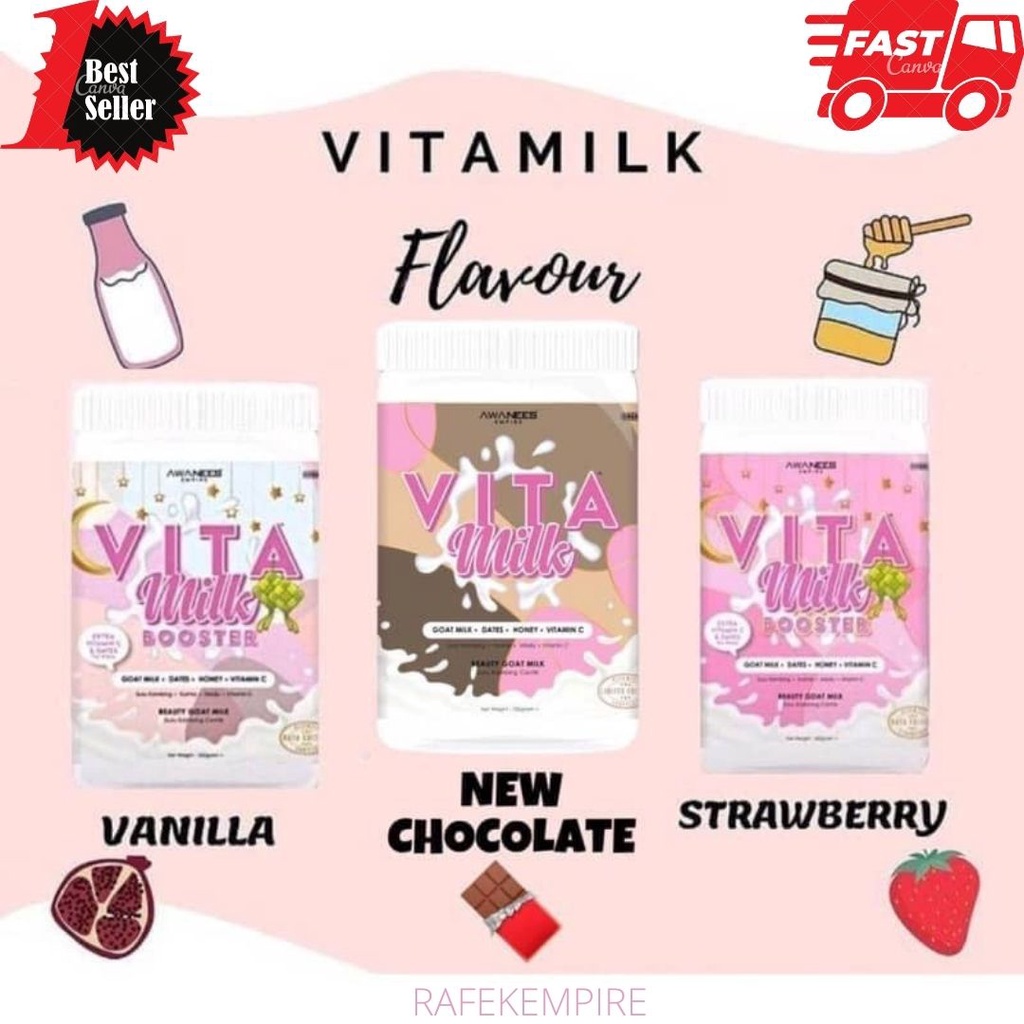 vitamilk booster susu coklat vanilla strawberry apple vita milk putih ...