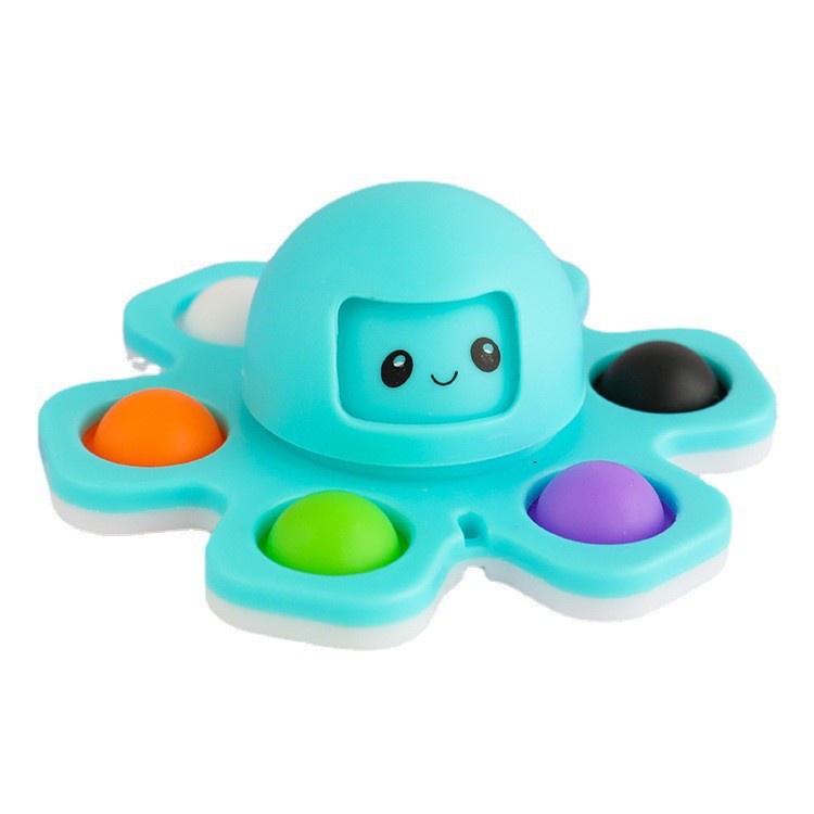 New Pop It Stress Relief Silicone Interactive Flip Octopus Change Faces ...