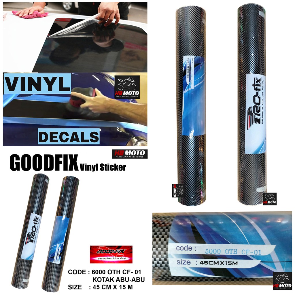 Gray Square Carbon Sticker/Carbon 6000 OTH CF-01/GoodFix Vinyl Sticker ...