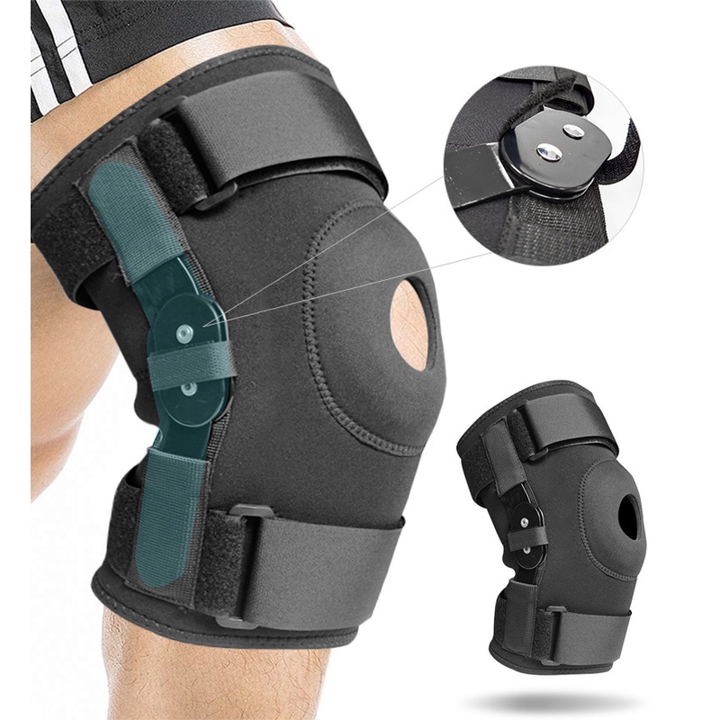 1pcs Knee Brace Protector Pad with Dual Metal Side Stabilizers Knee ...