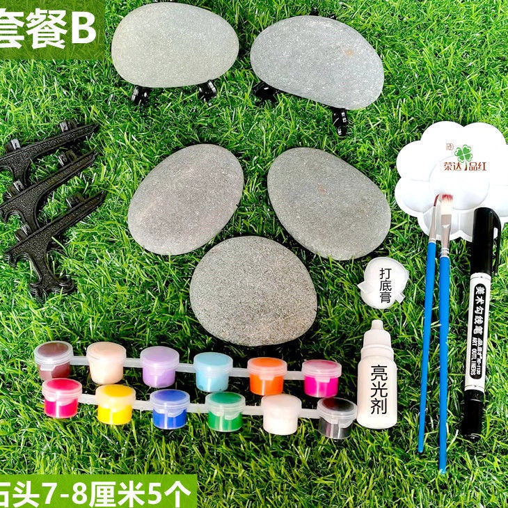 Hand-Painted Stone Painting Painted Stone Painting Painted Stone ...