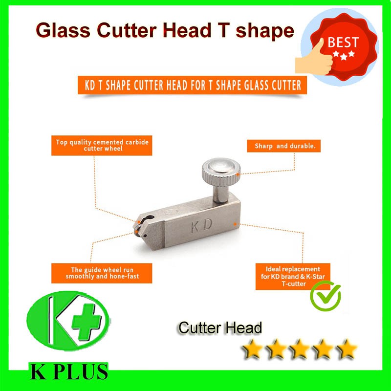 KD Glass T shape cutter head potong kaca T cutter kepala potong cermin ...