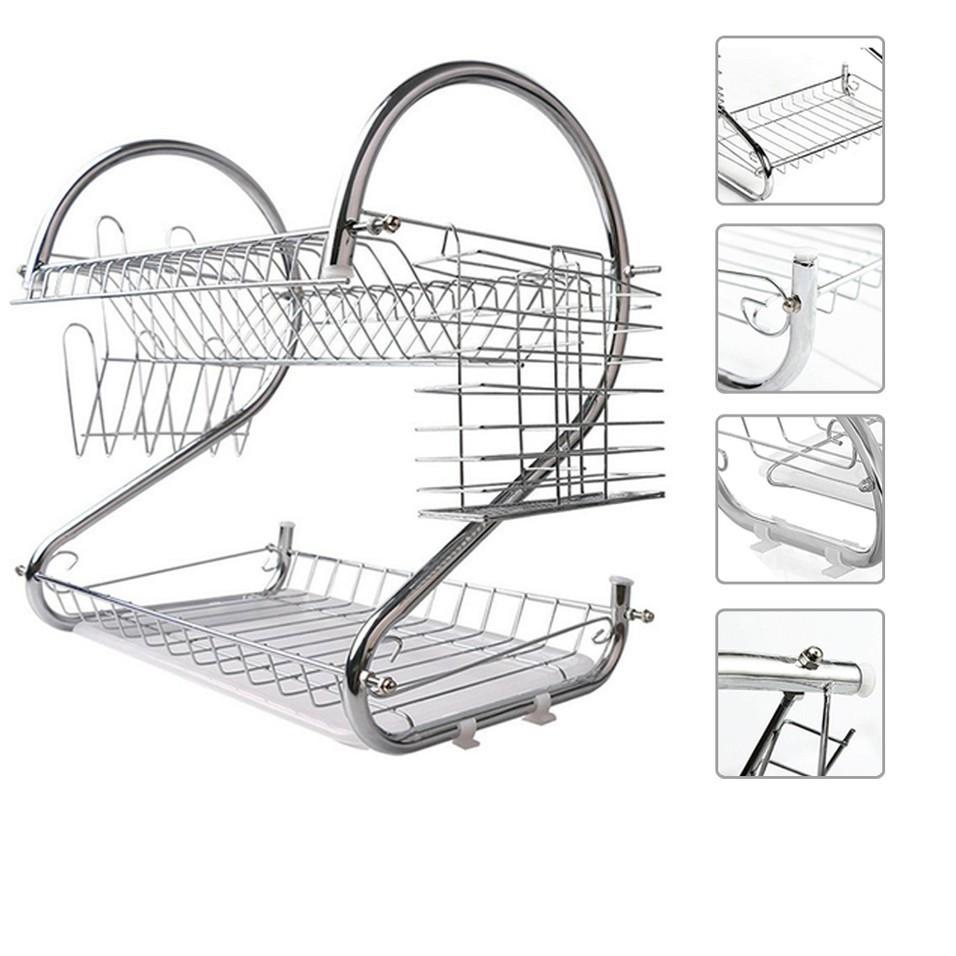 PERALATAN Limited Limited Stainless Plate Rack 2 Stacking Kitchen ...
