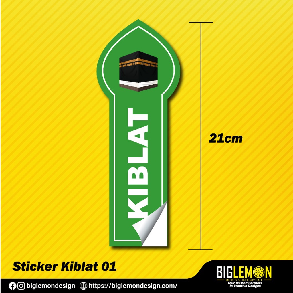 Sticker KIBLAT/Kiblat Sign/Tanda Kiblat/Arah Kiblat BESAR | Shopee ...
