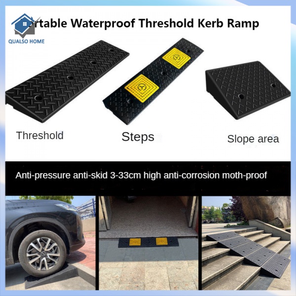 Rubber Step Mat Ramp Mat ramp for wheelchair Threshold Slope Board Curb ...