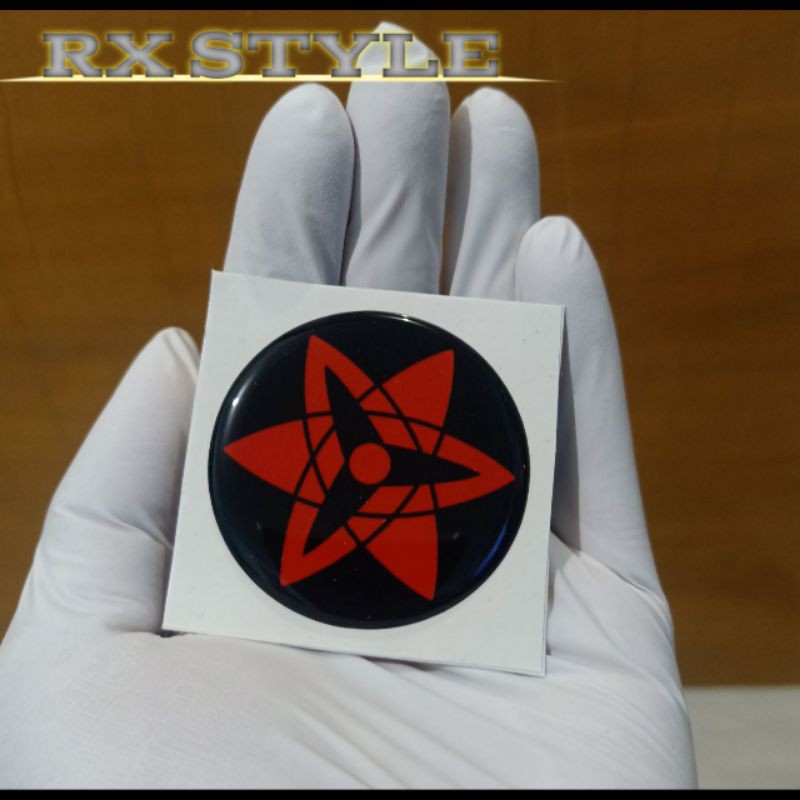 Sticker Embossed Flexible resin emblem sharingan mangekyou Sieve ...