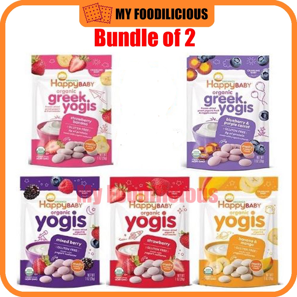 Organic Yogis Freeze Dried Yogurt & Fruit Snack Happy Family 28g ...
