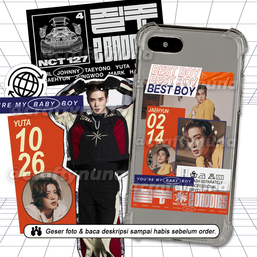 HP NCT 127 2BADDIES DIY STICKER SET AESTHETIC deco case cellphone ...