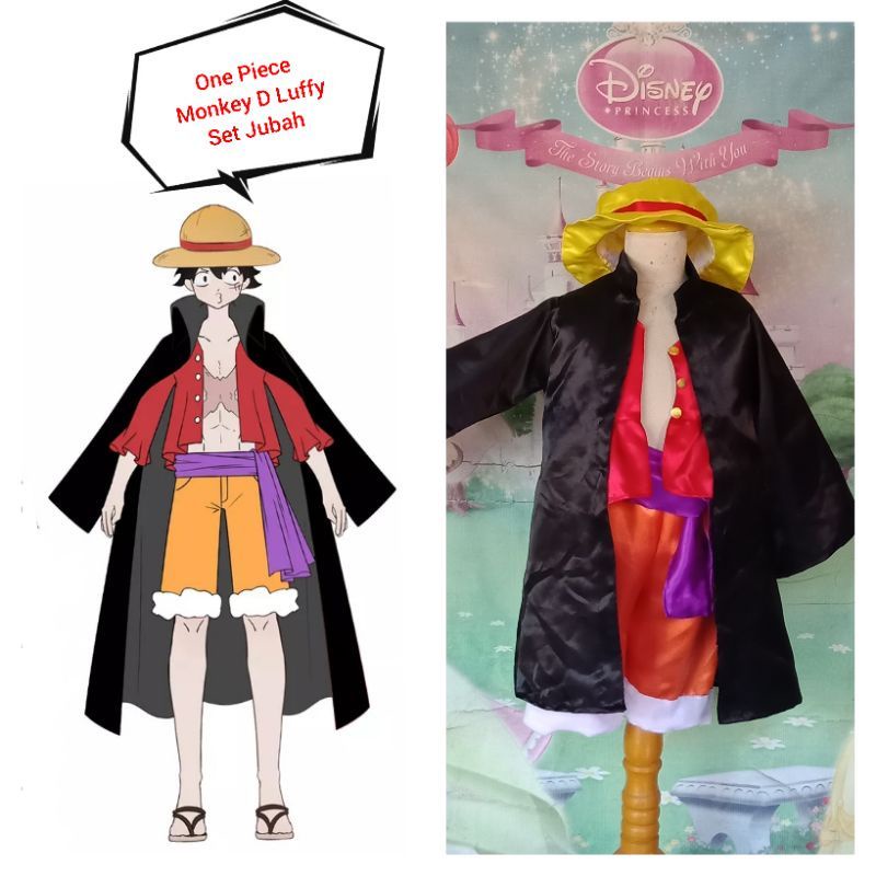 Japanese Anime Monkey D Luffy Cosplay Costume One Piece Children's Robe ...