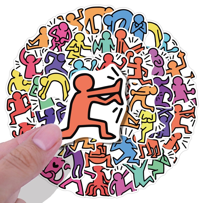 40 Sheets Creative Villain Action Stickers Cute Cartoon Laptop Handbook ...