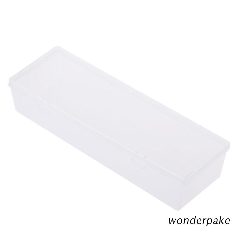 Won Rectangular Plastic Clear Storage Box Jewelry Container Case Bead ...