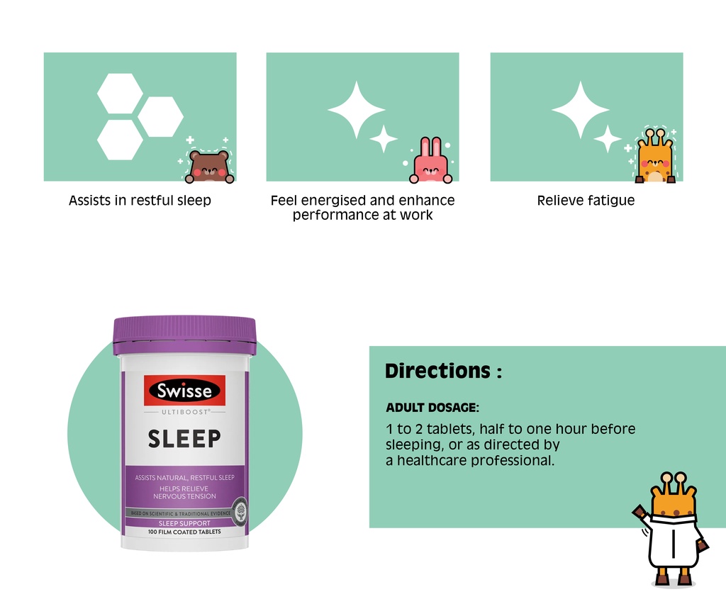 Swisse Ultiboost Sleep 100s I Relax and Sleep 60s I Sleep Gummies ...