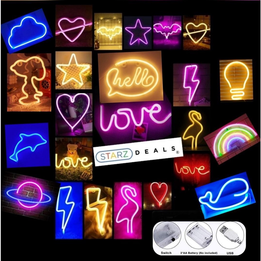 STARZ -15 designs Neon Sign LED Light , Powered by USB , Battery ...
