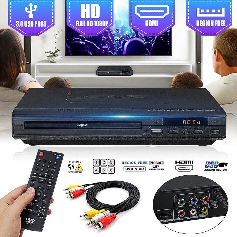 Multi System 1080P DVD Player Portable USB 2.0 3.0 DVD Player ...