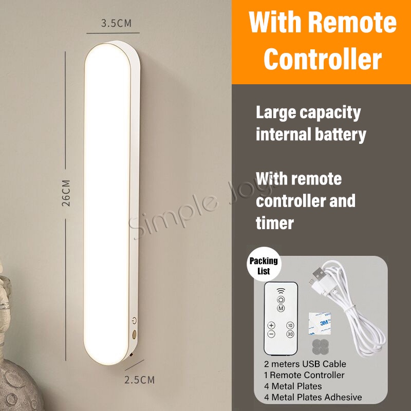 Remote Control Dimmable LED Study Lamp Night Light With Magnetic Base ...
