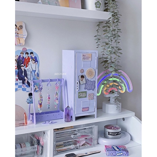 Iron cabinet for cards, study desk decor, kpop idol photos BTS/TXT ...
