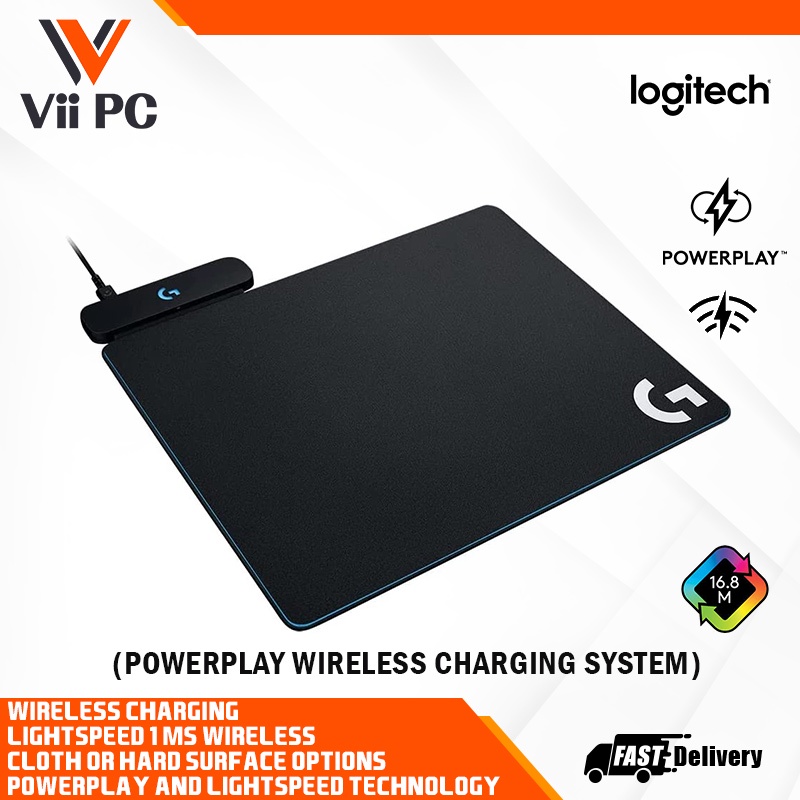 Logitech G Powerplay Wireless Charging System with Lightspeed Receiver ...