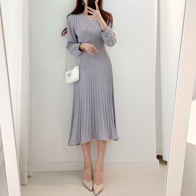 Selly KOREAN DRESS - SUMMER ELEGANT PREMIUM KOREAN MIDI DRESS | Shopee ...